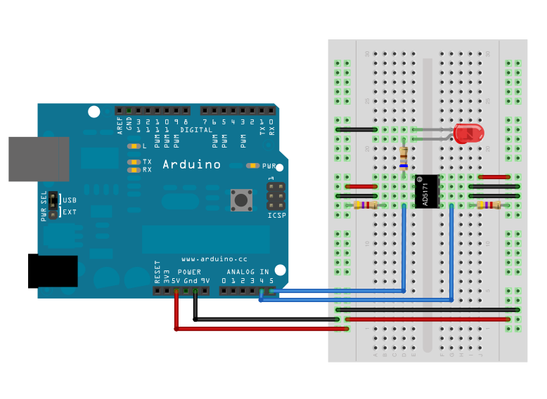 Digital potentiometer arduino – Spegel med belysning Digital potentiometer arduino – Spegel med belysning