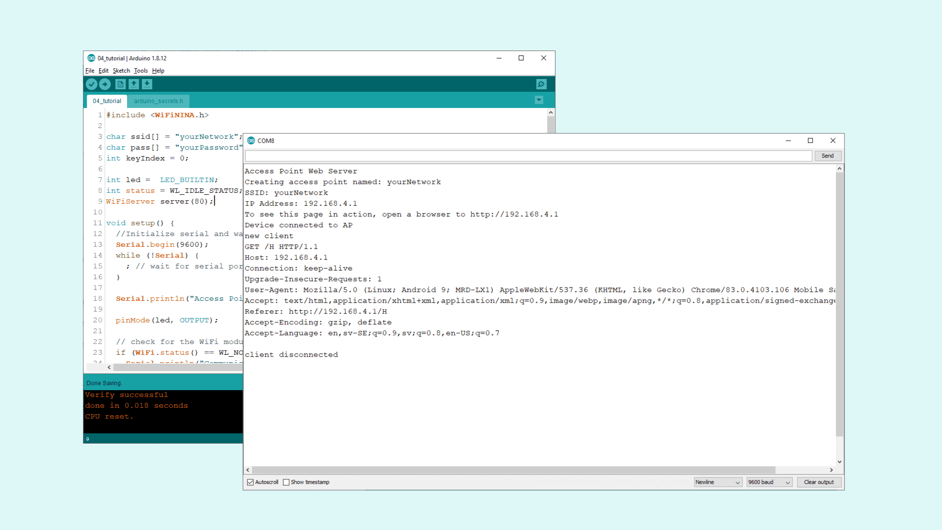 Web Server Using Access Point Ap Mode With Mkr Wifi 1010 Arduino