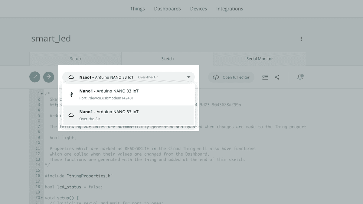 Uploading sketches Over-the-Air (OTA) | Arduino